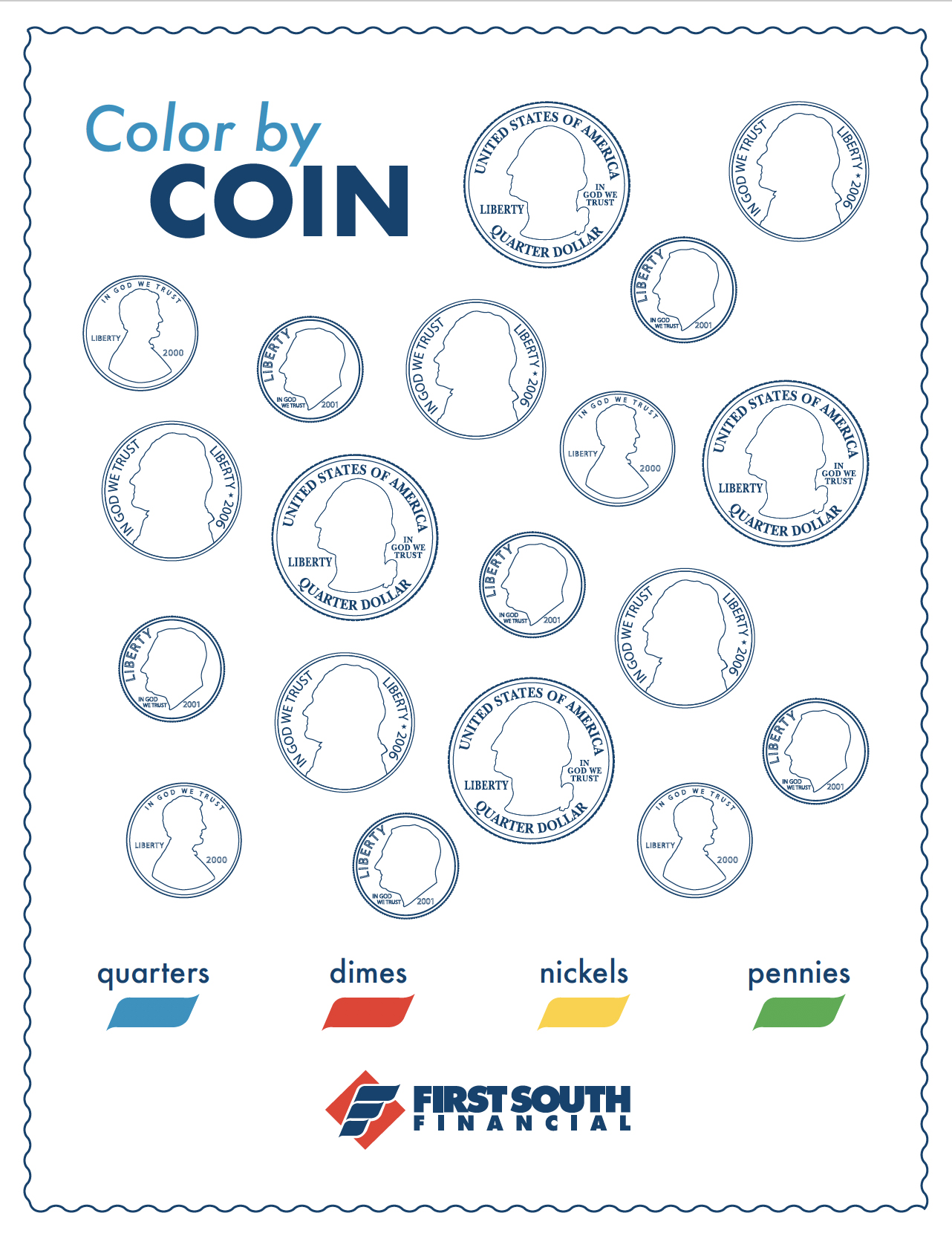 Financial Education Coloring Sheet